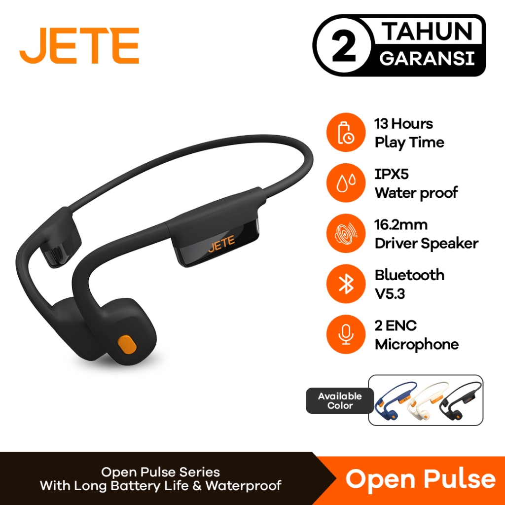 Jual Headset Lari Open Ear Sport Headset Bluetooth JETE Open Pulse Enc ...