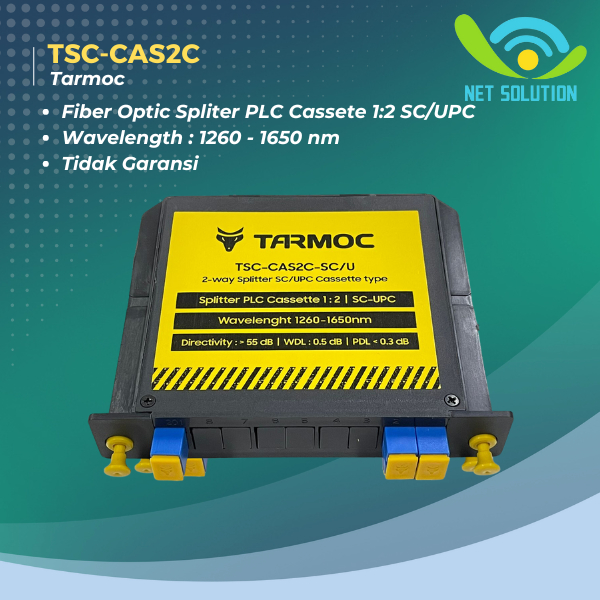 Jual Tarmoc Splitter FO 1:2 SC/UPC | Splitter 1:2 Box Cassette Fiber ...