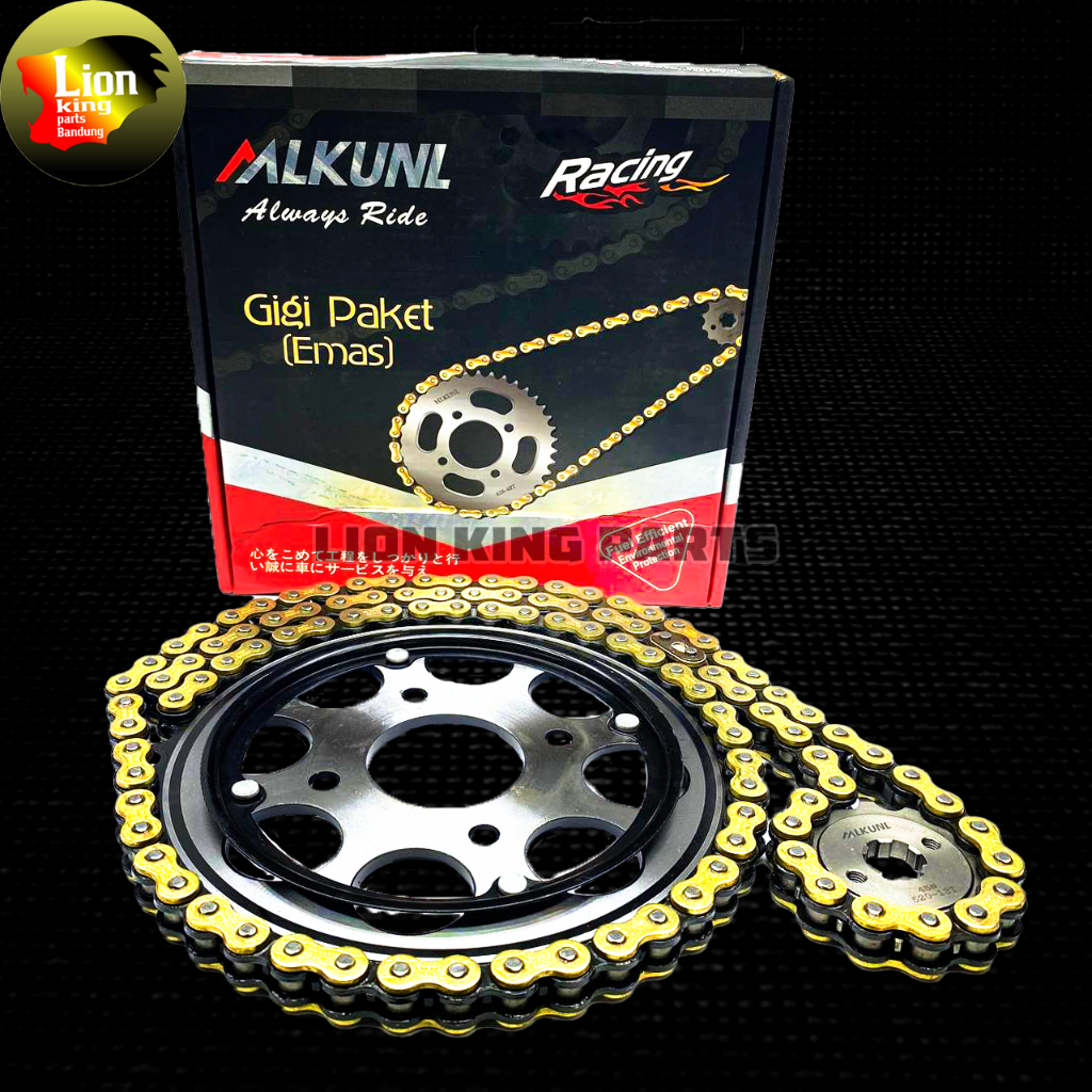 Jual GEARSET GEAR PAKET HONDA TIGER MLKUNL 13T/43T RACING RANTAI GOLD ...