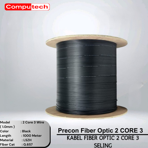 Jual Cable Precon Fiber Optic 1 CORE 1000m | Kabel FO Drop Core 1 Core ...