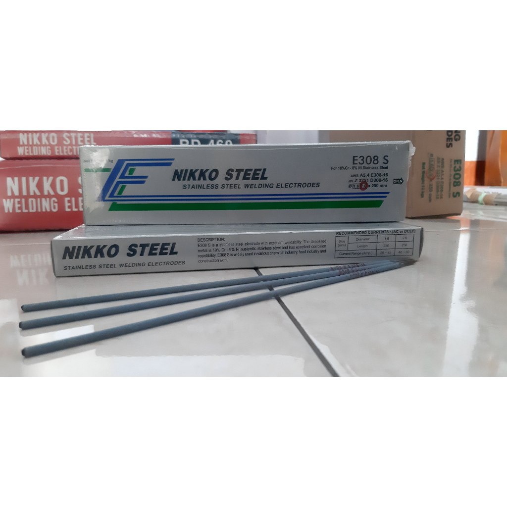Jual 25 BATANG KAWAT LAS STAINLESS STEEL NIKKO 2.0MM E308 S | Shopee ...