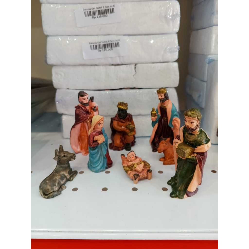 Jual Patung Set Natal 6.5cm isi 8 patung natal patung rohani patung ...