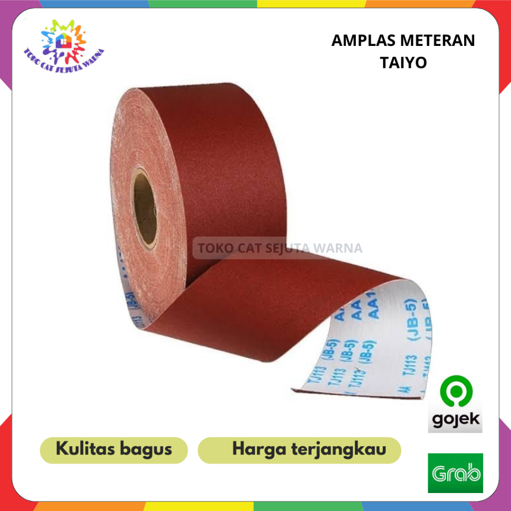 Jual AMPLAS METERAN GULUNGAN TAIYO AMPLAS KAIN KASAR HALUS | Shopee ...