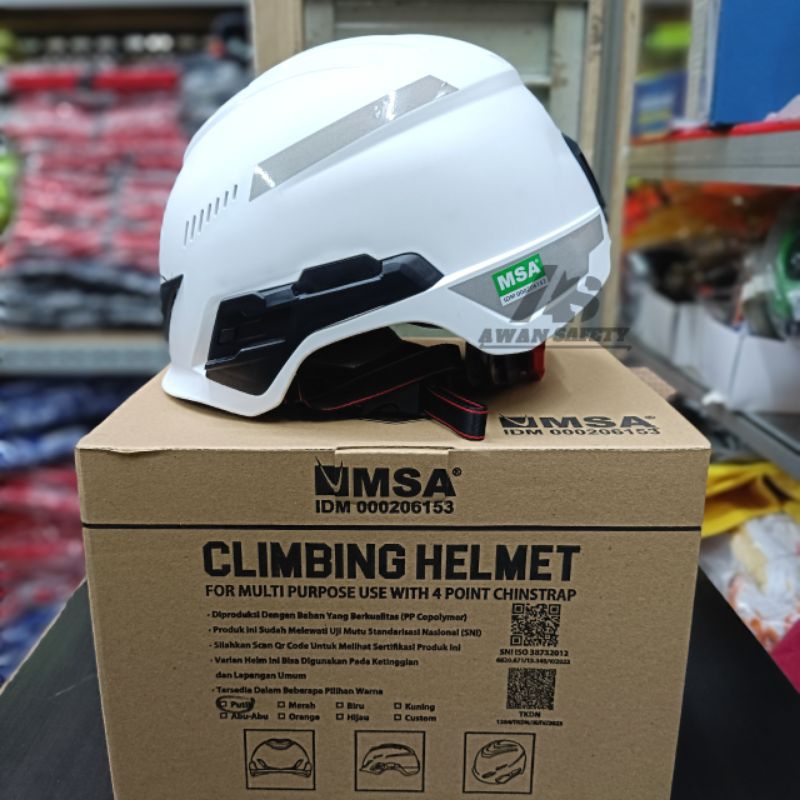 Jual HELM CLIMBING MSA H1 SAFETY HELMET SNI PLN PANJAT TEBING OUTDOOR ...