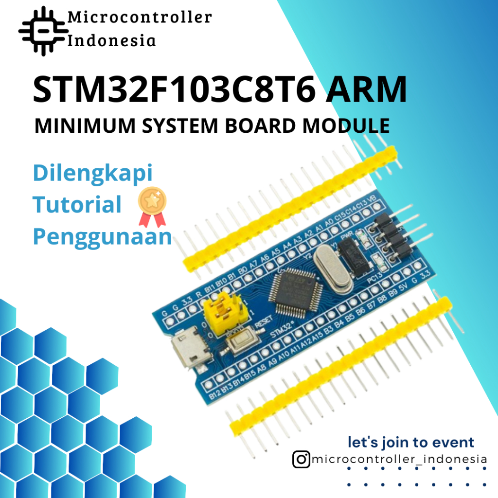 Jual STM32F103C8T6 ARM STM32 MINIMUM SYSTEM BOARD MODULE TYPE C | Shopee Indonesia
