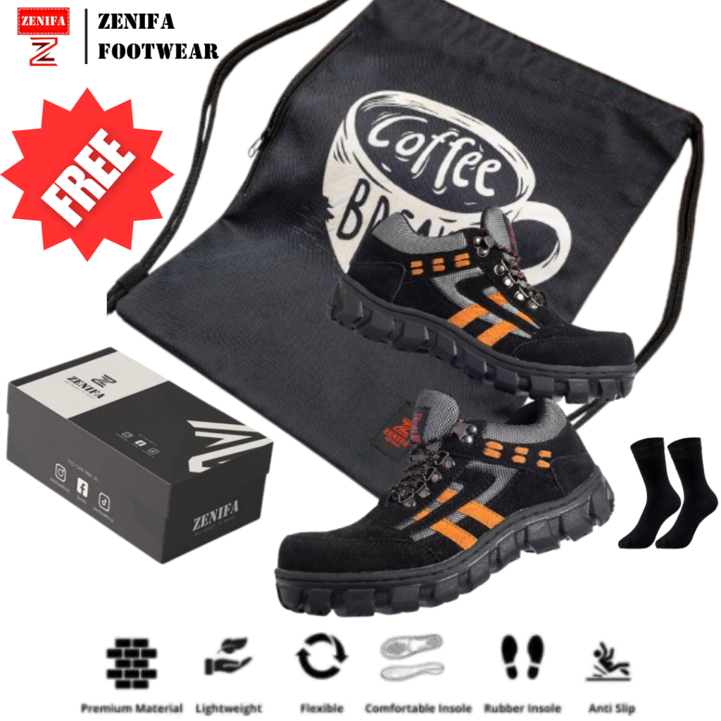 Jual Sepatu Safety Zenifa Original Sefty Shoes Kerja Proyek Lapangan ...