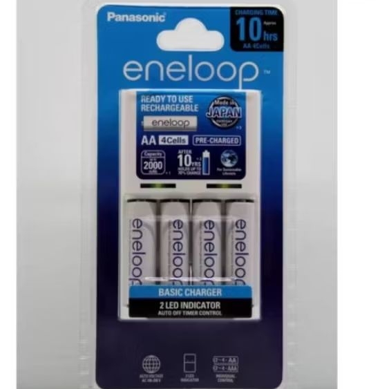 Jual Panasonic Eneloop Basic Charger + 4 Baterai AA2 2000mAh Battery ...