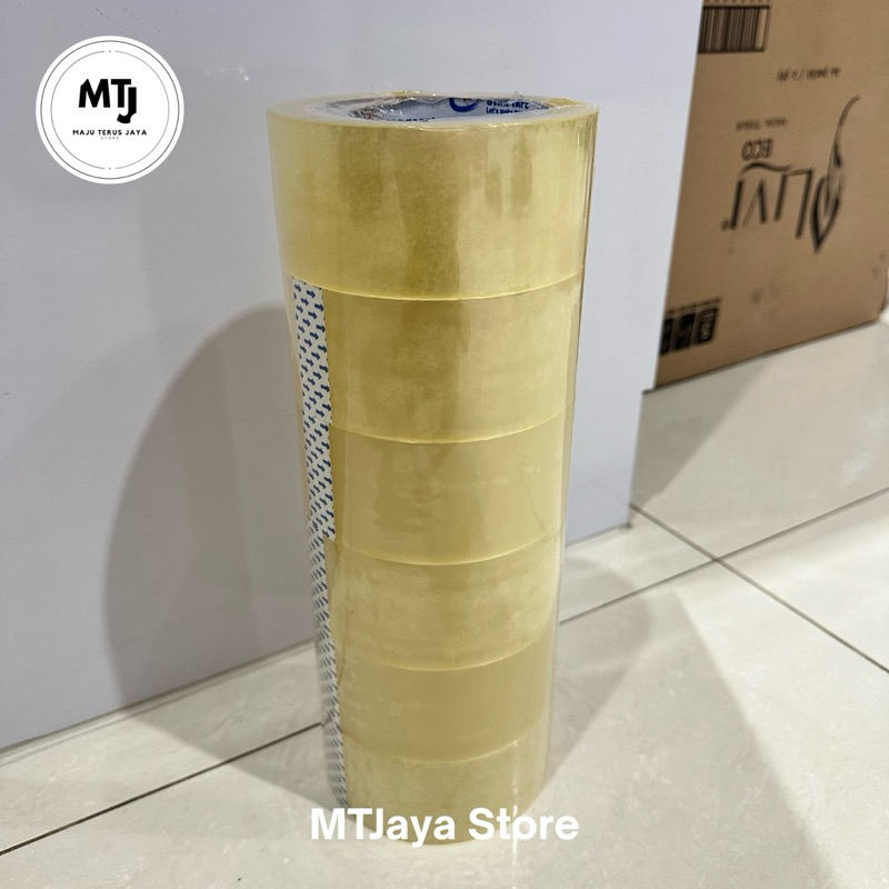 Jual Lakban plastik putih bening besar 2 inch Star Tape | Shopee Indonesia