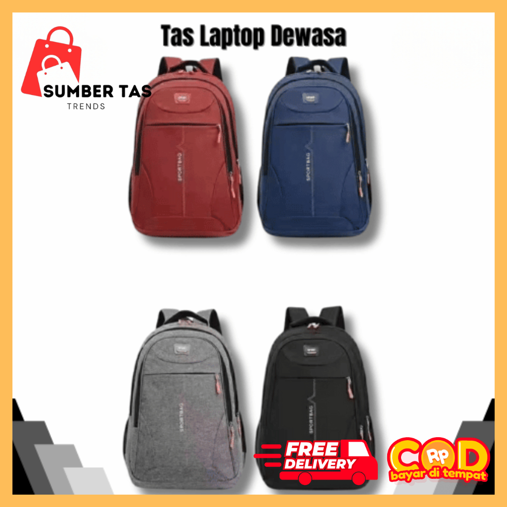 Jual Tas BACKPACK Untuk Sekolah Kerja Tas Ransel Pria dan Wanita Ukuran ...