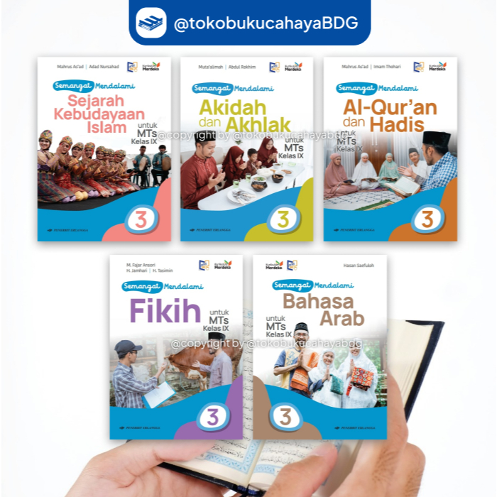 Jual Buku MTS Kelas 9 MTS K Merdeka Erlangga Akidah & Akhlak Al Qur'an Hadis Fikih Bahasa Arab ...