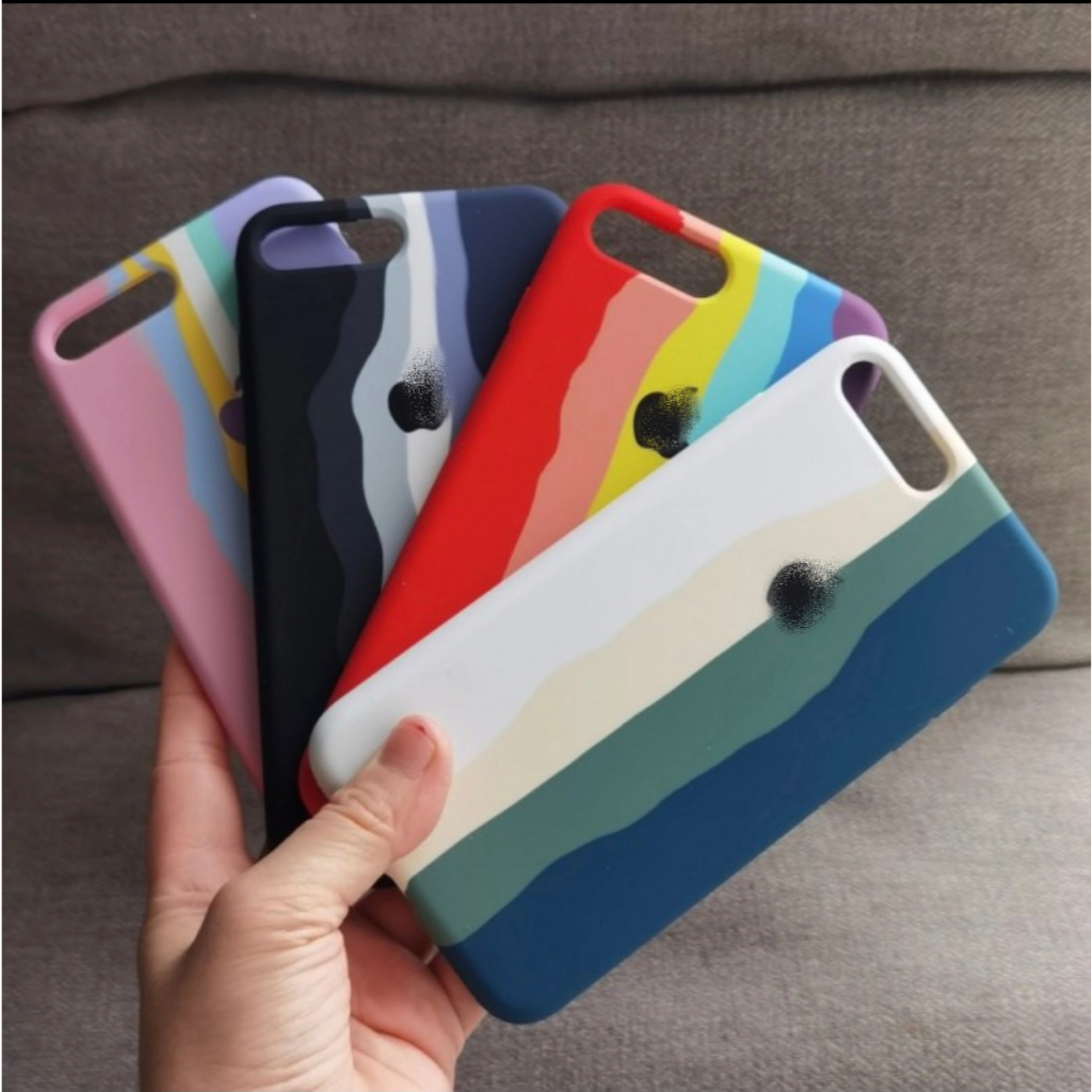 Jual Silicone Rainbow Case For IPHONE 7 8 SE X XS MAX XR 11 PRO MAX 12 ...