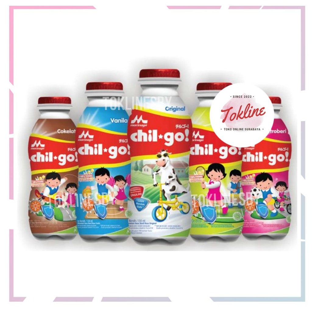 Jual [ 1 KARTON ISI 36 BOTOL ] MORINGA CHIL GO CHILGO COKELAT STRAWBERRY 130ml | Shopee Indonesia