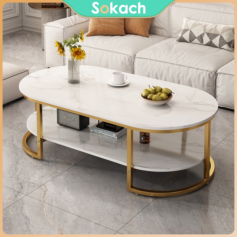 Jual Meja Tamu oval marble gold meja coffee table meja oval marble gold ...