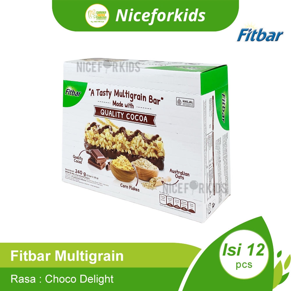 Jual Fitbar Cemilan Instan Untuk Diet 1 box isi 12pcs (20gr) | Shopee Indonesia