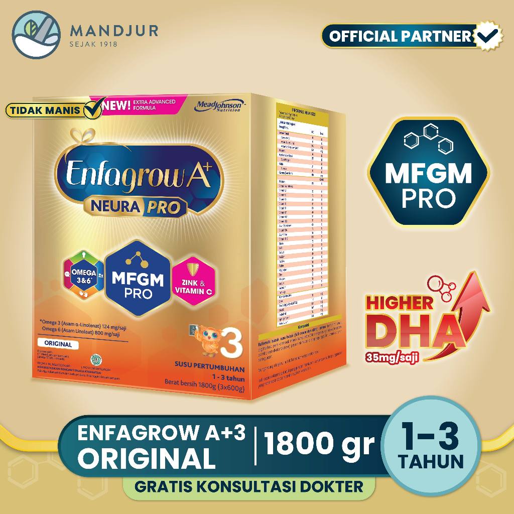 Jual Enfagrow A+ 3 Susu Formula Original 1800g | Shopee Indonesia