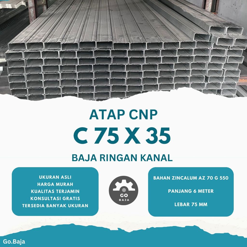 Jual Baja Ringan Kanal C 0,55 0,60 0,65 0,70 0,75 1mm CNP C75 | Shopee ...