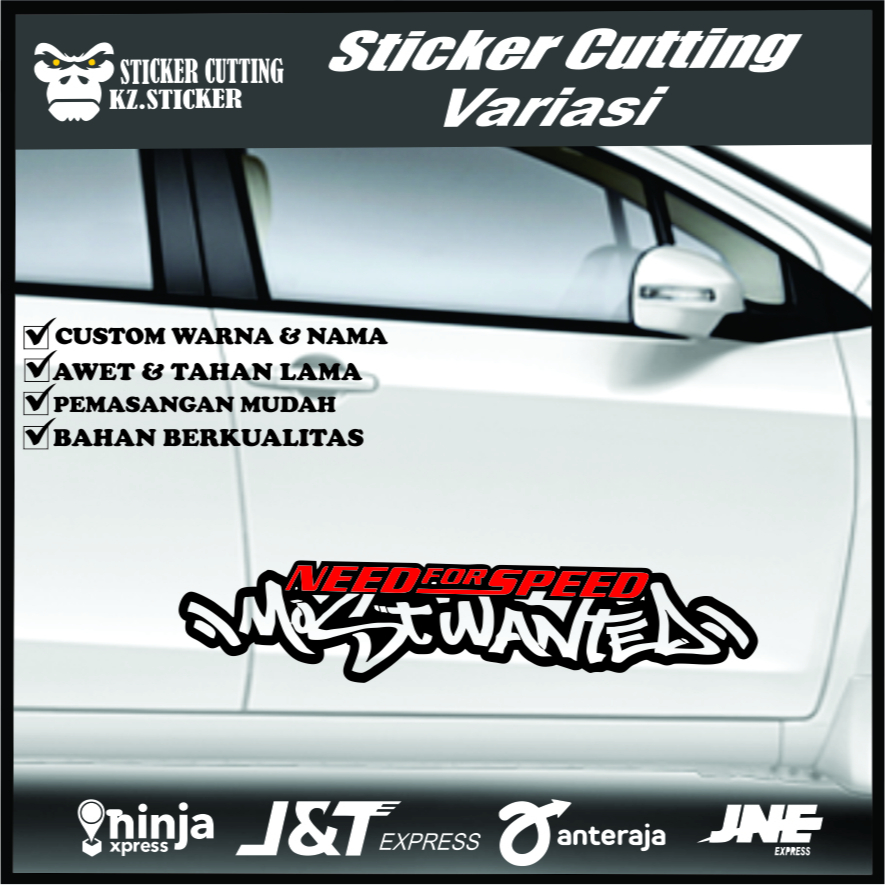Jual Sticker kaca mobil depan belakang atas bawah Most Wanted. Sticker ...
