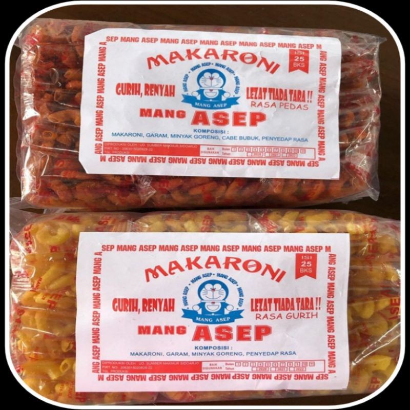Jual Makaroni Mang Asep 1 pack isi 25pcs (pedas dan original) | Shopee Indonesia