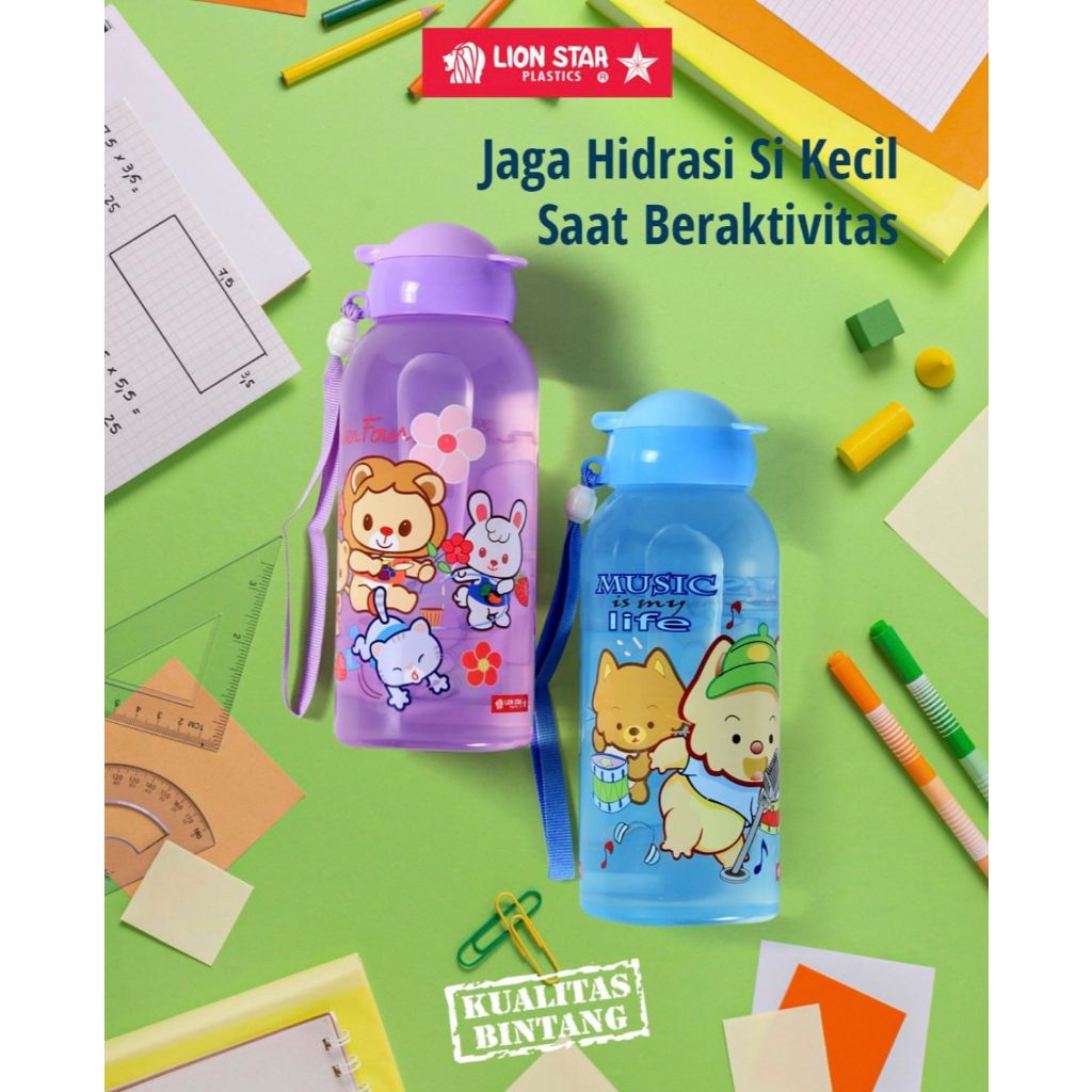 Jual BOTOL MINUM ANAK/ BOTOL AIR ANAK LION STAR MIKO BOTTLE 400 ML NN-39/ 600 ML NN-40 | Shopee ...