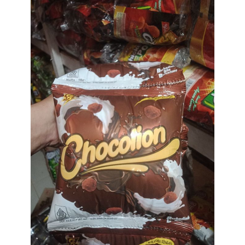 Jual Chocolion Snack Makanan Ringan Rasa Cokelat 10Pcs | Shopee Indonesia