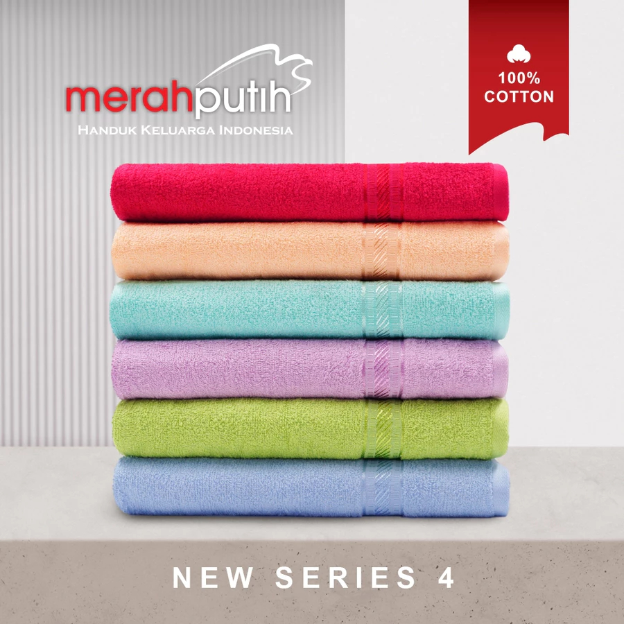 Jual Handuk Merah Putih New Series 4 - 70 x 135cm / Handuk Mandi ...