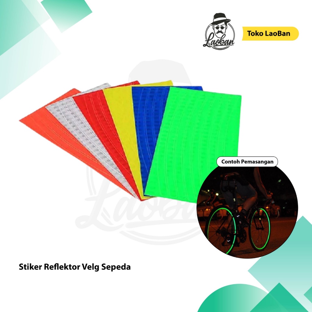 Jual Stiker Reflektif Roda Sepeda 8 Strip - Bicycle Wheel Reflective ...