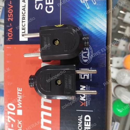 Jual Lumment Steker SNI Colokan Gepeng Hitam ST-6802 | Shopee Indonesia