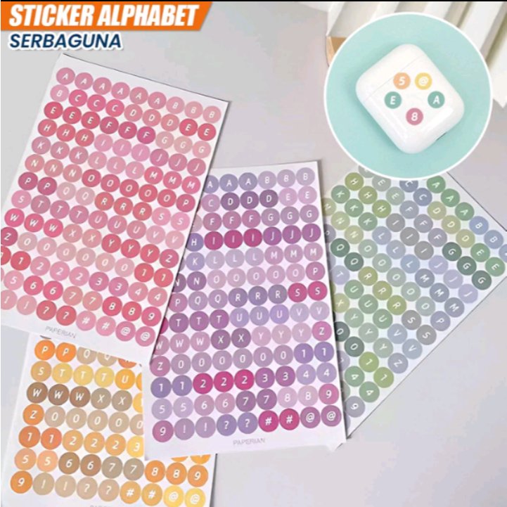 Jual Stiker Alphabet Huruf Angka Deco Aesthetic Dekorasi Buku Jurnal ...