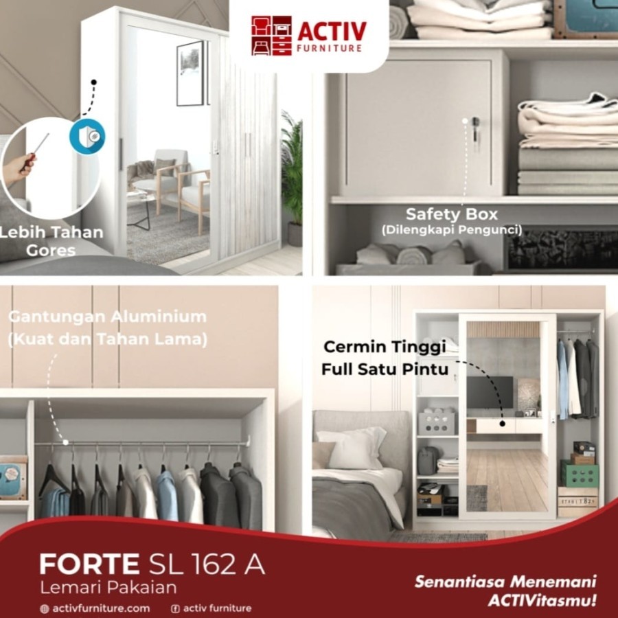 Jual Lemari Baju/ pakaian Jumbo 160 cm plat besi lemari baju sliding ...