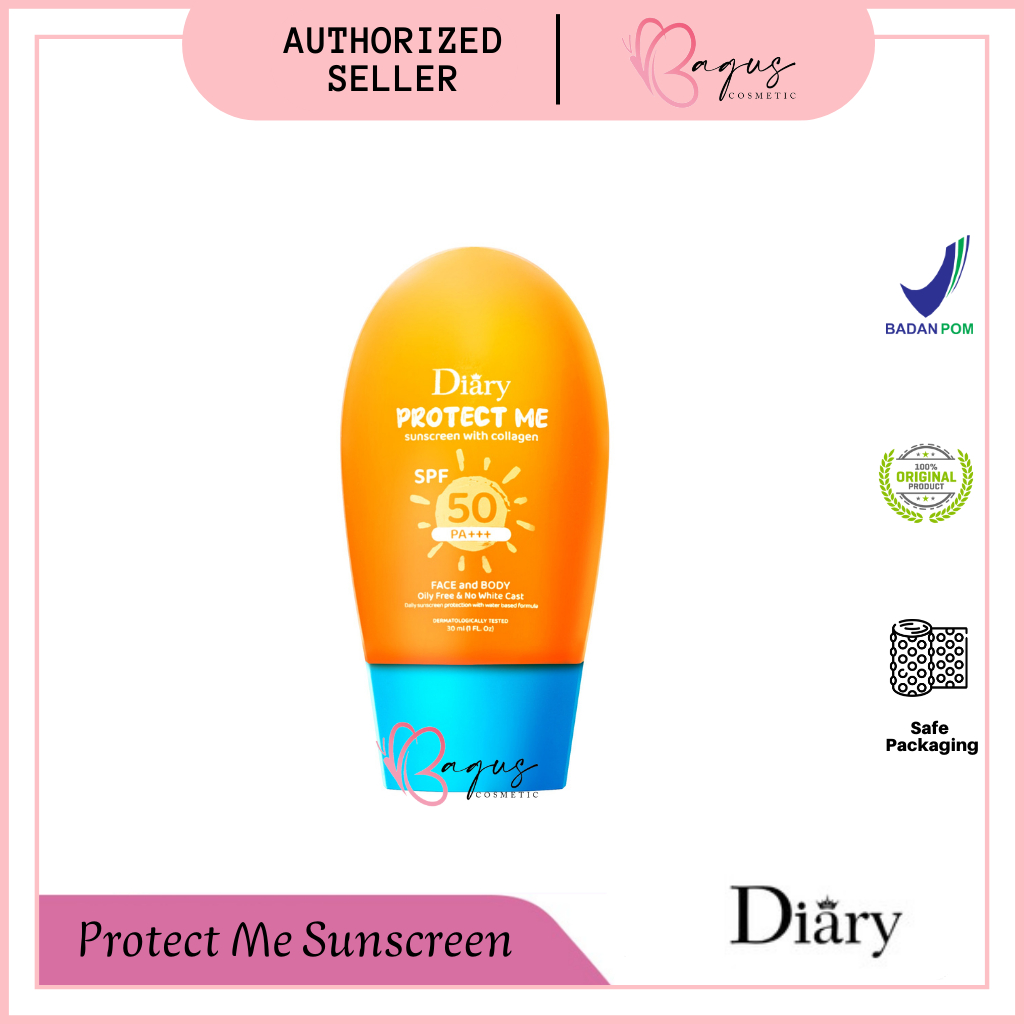 Jual ⭐BAGUS⭐ DIARY Protect Me Collagen Sunscreen SPF 50 PA ...