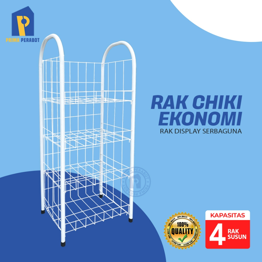 Jual Rak Chiki Ekonomi Rak Ciki Display 4 Susun Serbaguna Rak Snack ...