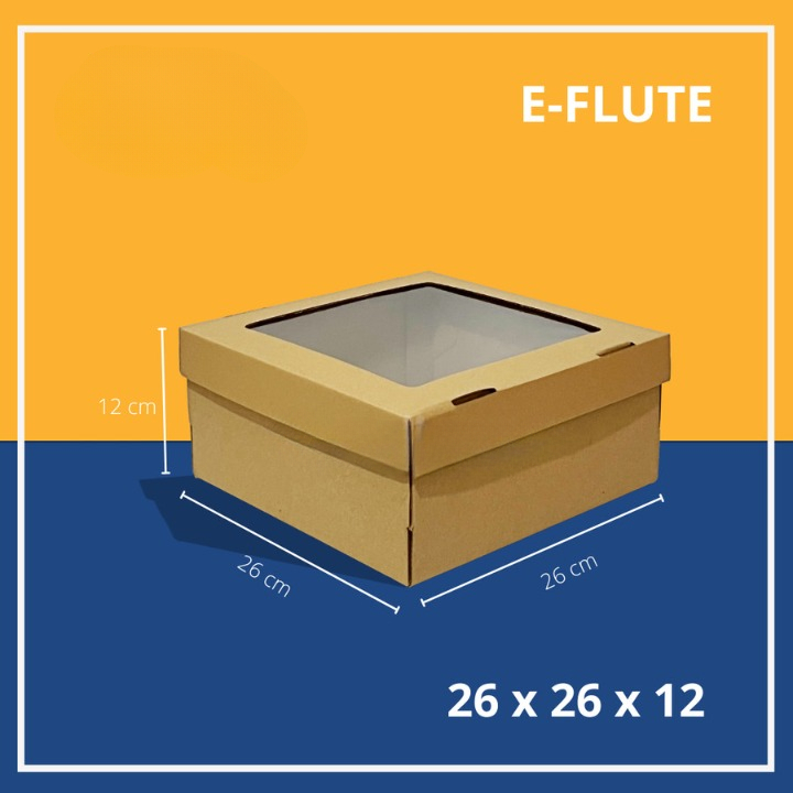 Jual (10pcs) Box Jendela MIka Kemasan Kue Tart Cupcake Pudding Dus ...