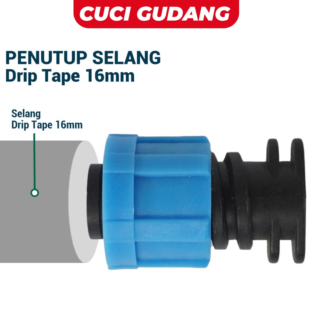 Jual CUCI GUDANG Penutup Selang Drip Tape 16 mm | Shopee Indonesia