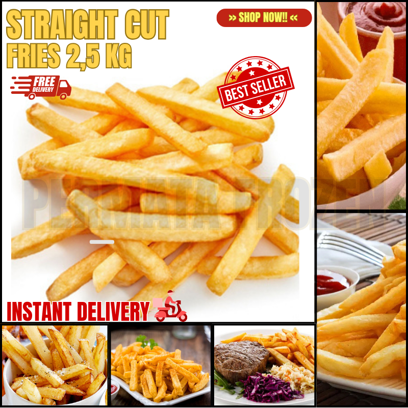 Jual Straight Cut Fries 2.5kg / Kentang Goreng 2,5kg Frozen Food ...