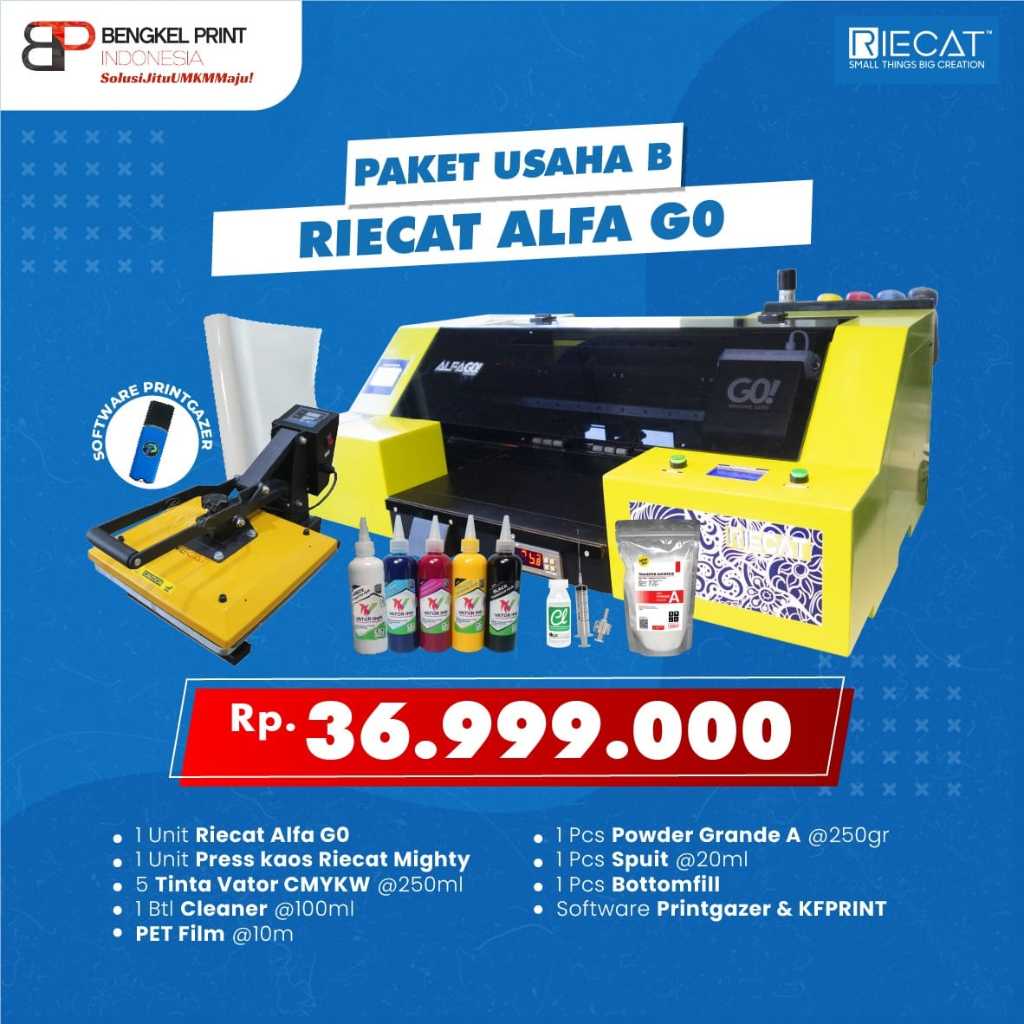 Jual Paket Usaha Sablon DTF || Mesin Allnew GO + Mesin Pres / Mesin Oven | Shopee Indonesia