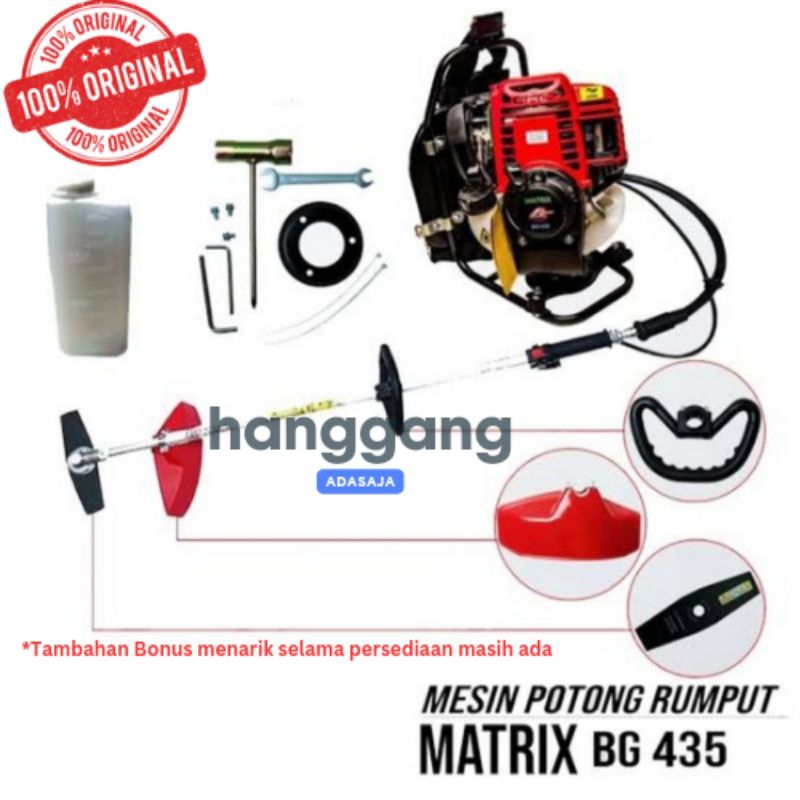 Jual Mesin Potong Rumput Gendong Matrix 4Tak Murah Berkualitas BG435 ...