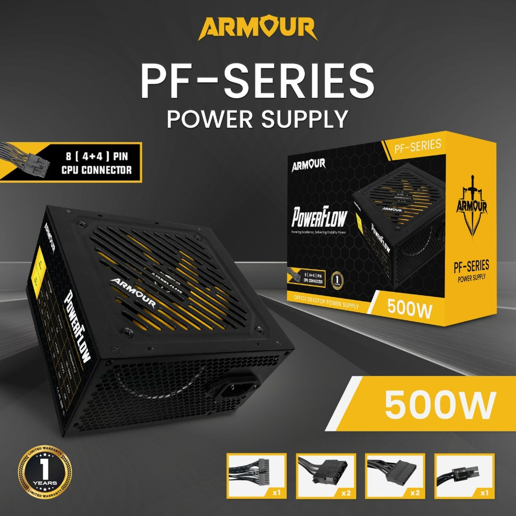 Jual Power Supply PSU Armour PowerFlow 500Watt Armour 500 Watt | Shopee ...