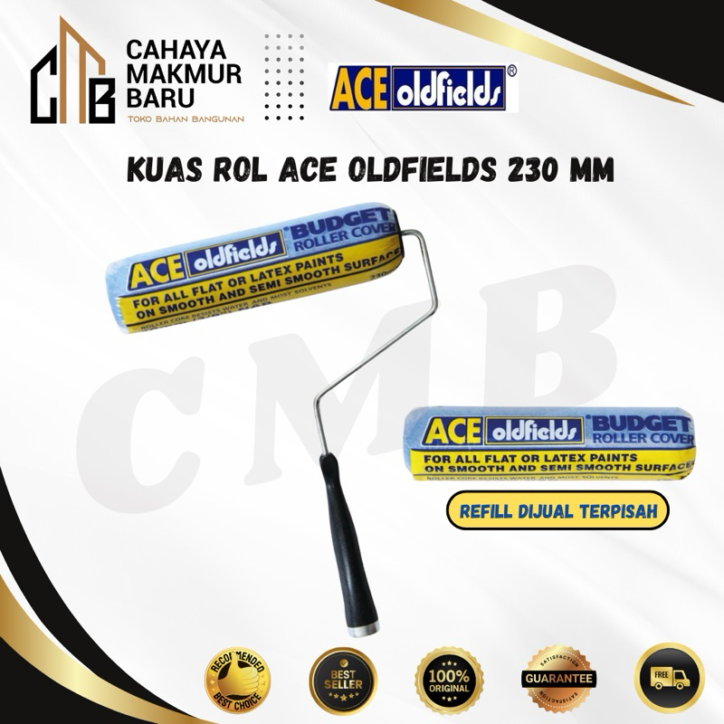 Jual KUAS ROL BESAR + GAGANG ACE OLDFIELDS - ROLLER COVER & FRAME ...