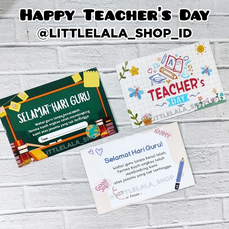 Jual Kartu Ucapan Hari Guru/Teachers Day Greeting Card/cod pekanbaru riau/kado hari guru ...