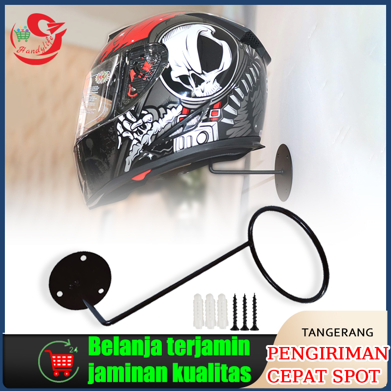 Jual Gantungan Tempat Helm/Gantungan Helm Bahan Besi Tempel Dinding ...