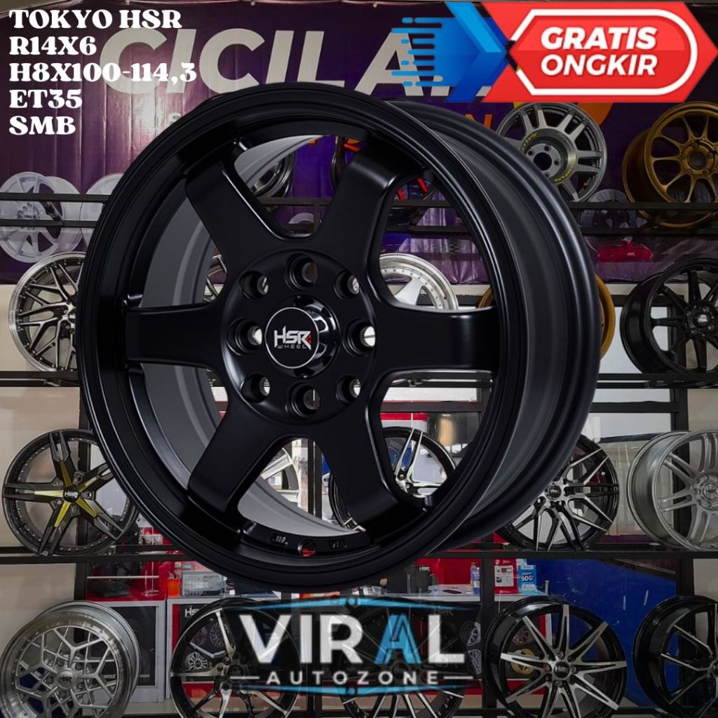 Jual Velg Mobil Ring 14 TE37 HSR TOKYO R14 LEBAR 6 LOBANG BAUT 4 ET35 BLACK | Shopee Indonesia