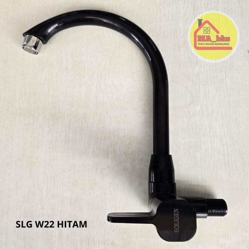 Jual Keran Angsa Tembok Engkol Soligen Pvc W22 Hitam Putih Kran Cuci ...