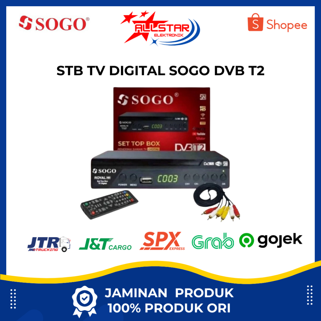 Jual SET TOP BOX DIGITAL TERBARU SOGO STB DVB T2 YOUTUBE | Shopee Indonesia