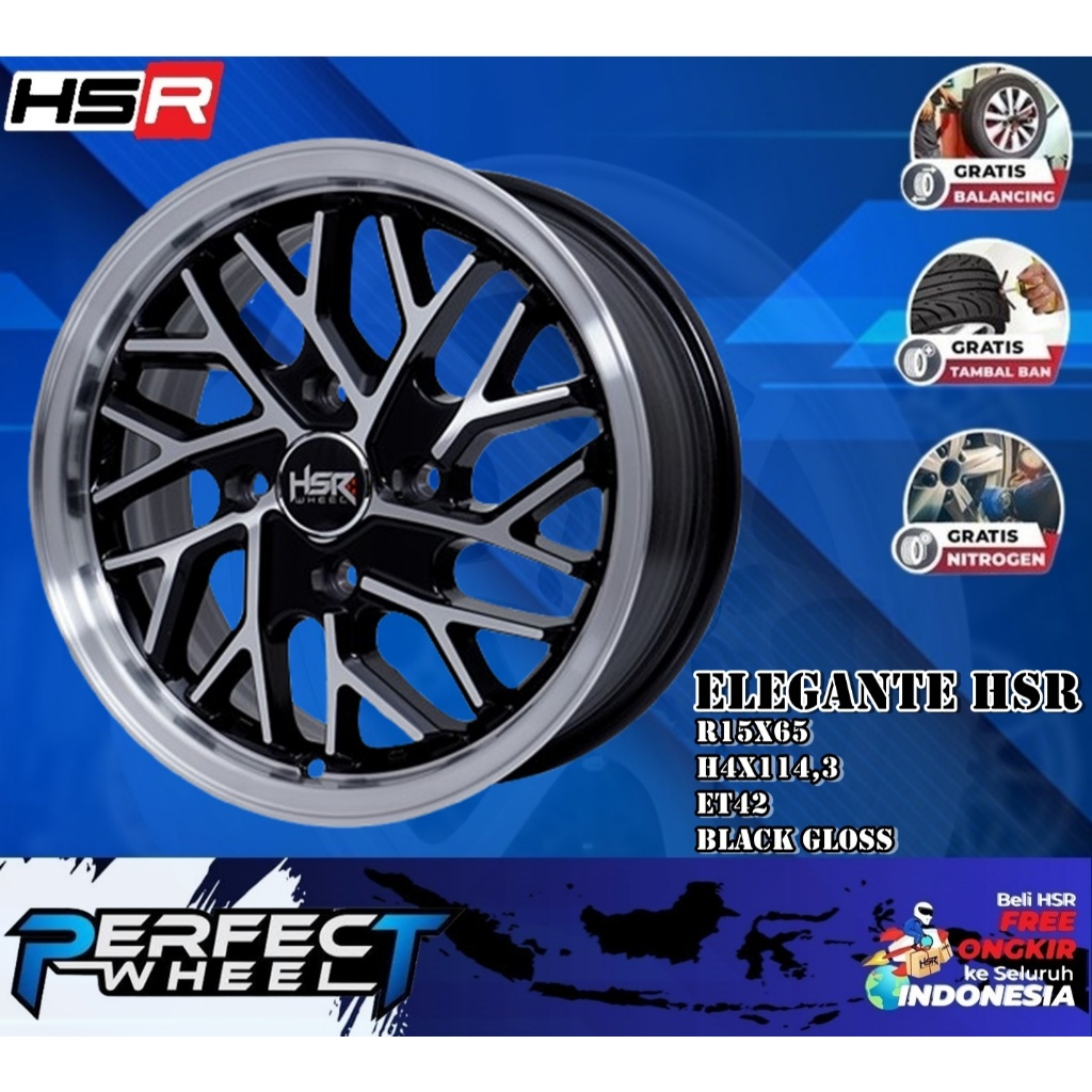Jual Velg Mobil R15 Terbaru Hsr Elegante 4X114,3 Avanza,Livina,Panther ...