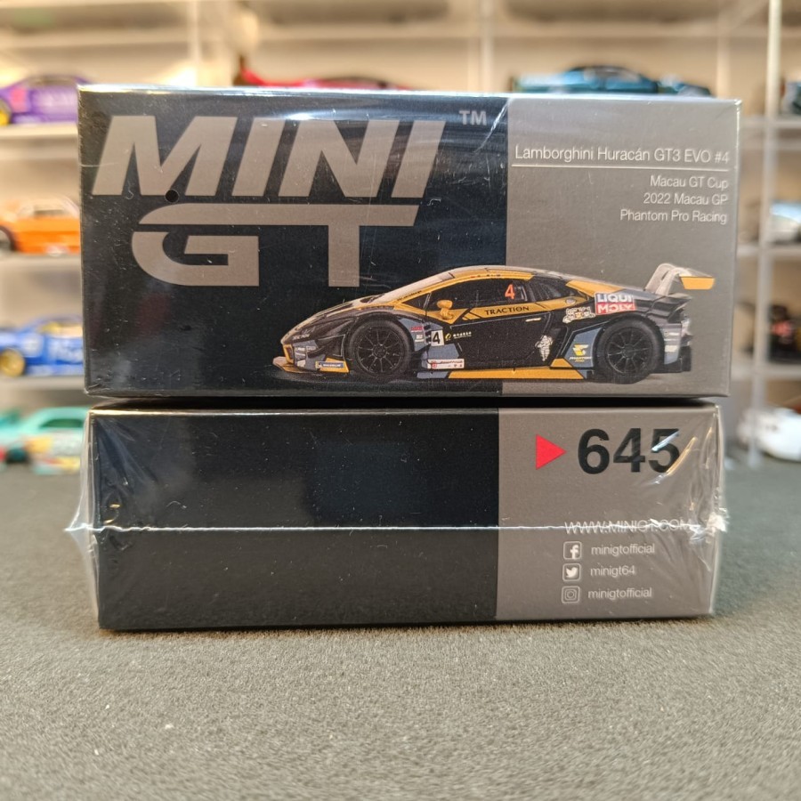 Jual Mini GT 645 Lamborghini Huracan GT3 EVO #4 2022 Macau GP Phantom ...
