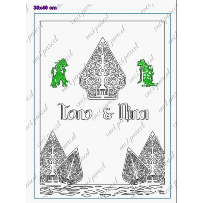 Jual kode 218 dekorasi hiasan mahar frame gunungan double kanan kiri ...