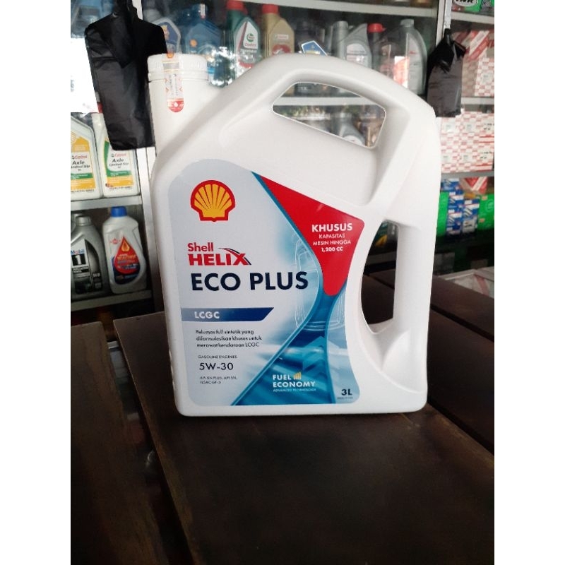 Jual Shell Helix Eco Plus 5w30 LCGC Kemasan 3L Original | Shopee Indonesia