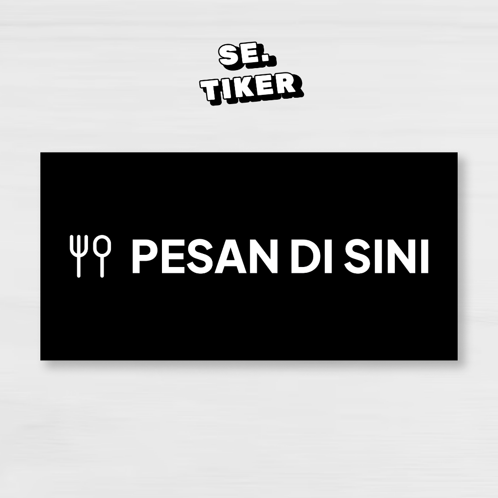 Jual Stiker Pesan Di sini - Sticker Pesan Di sini - Pesan Disini Stiker ...