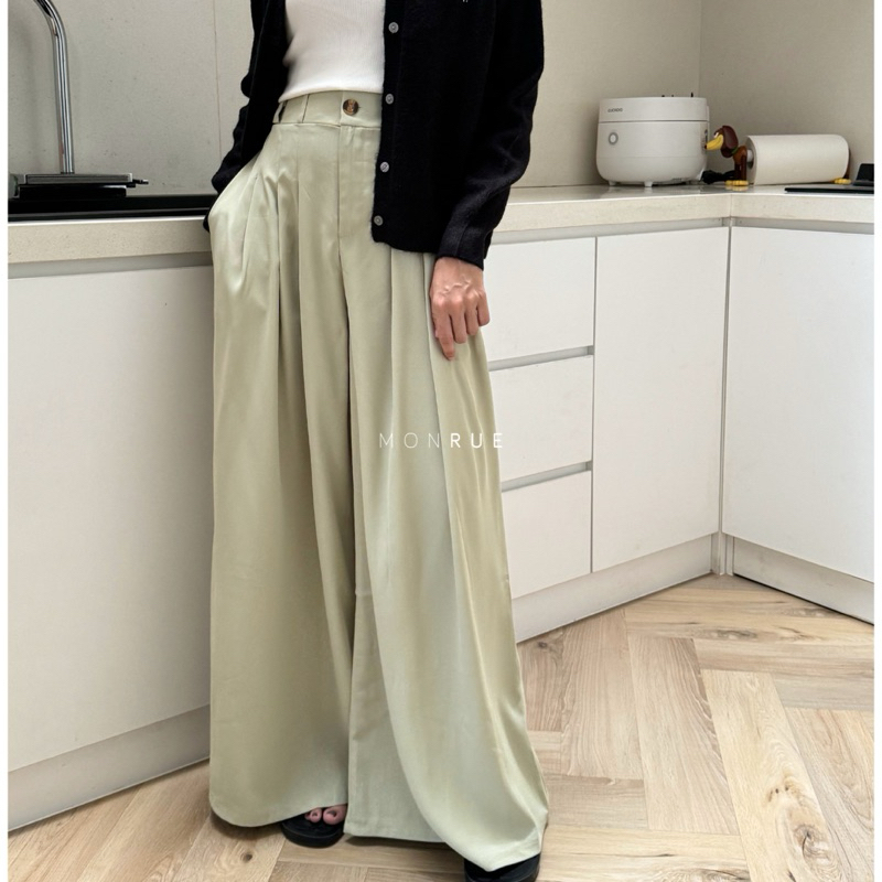 Jual MONRUE — Cabo Pleated Trousers | Shopee Indonesia