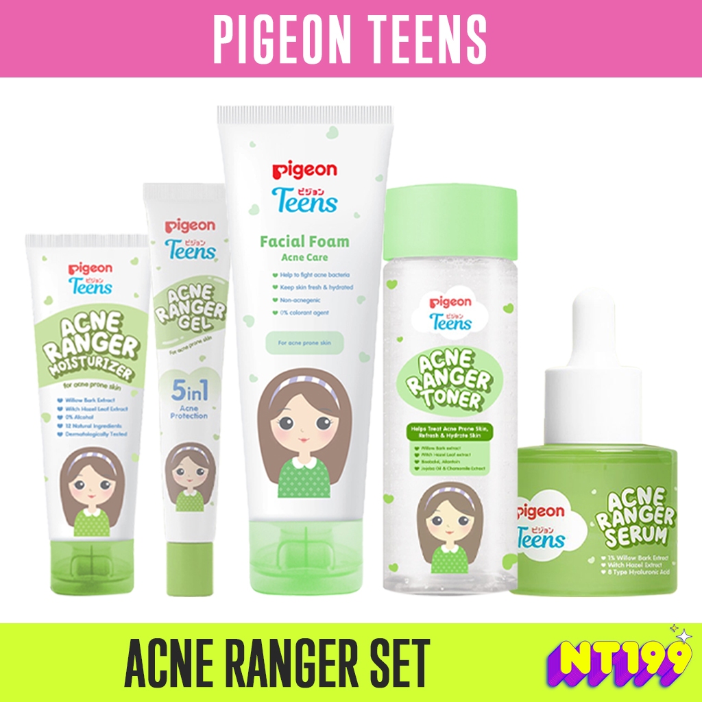Jual Pigeon Teens 1 Paket Lengkap Acne Ranger Series | Shopee Indonesia